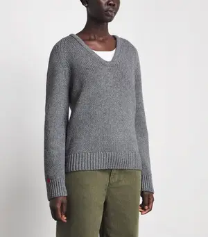 Tory Burch Wool U-neck Sweater