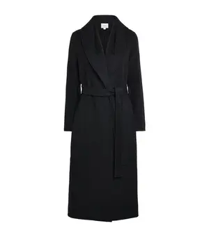 Vince Wool-cashmere Wrap Coat - Black