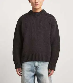 Our Legacy Merino Wool-alpaca Mock Roundneck Sweater