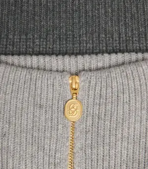 Drole De Monsieur Wool-cashmere Half-zip Trucker Sweater