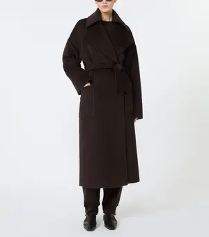 Max Mara Virgin Wool-alpaca-cashmere Wrap Coat