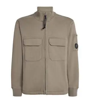 C.P. COMPANY Cotton Zip-up Sweatshirt - Grey