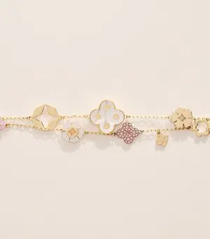 Tory Burch Plated Forget-me-not Charm Bracelet
