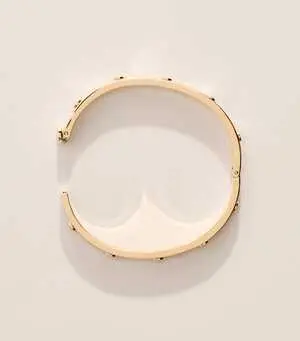 Tory Burch Plated Mother-of-pearl Icon Bangle
