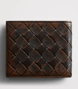 Bottega Veneta Leather Intrecciato Bifold Wallet