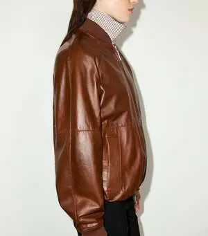 Max & Co. Leather Bomber Jacket