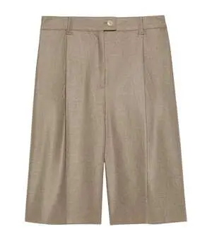 Max & Co. Virgin Wool-blend Shorts - Grey