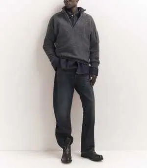 C.P. COMPANY Wool-blend Half-zip Sweater