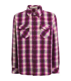 GOD'S TRUE CASHMERE Cashmere Plaid Frontier Shirt - Red
