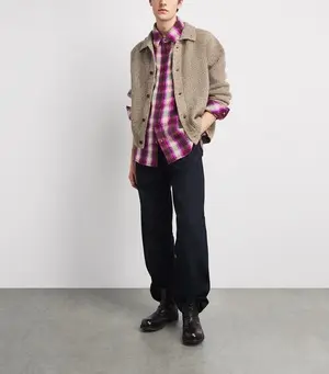GOD'S TRUE CASHMERE Cashmere Plaid Frontier Shirt