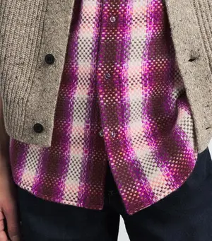 GOD'S TRUE CASHMERE Cashmere Plaid Frontier Shirt
