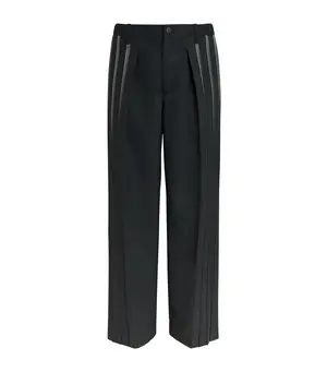 Issey Miyake Dawn Ray Pleated Trousers - Black