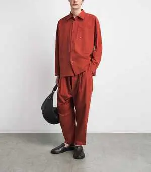 Issey Miyake Cotton Yak Pleated Trousers