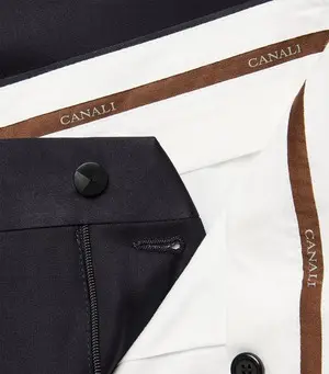 Canali Wool Tuxedo Trousers