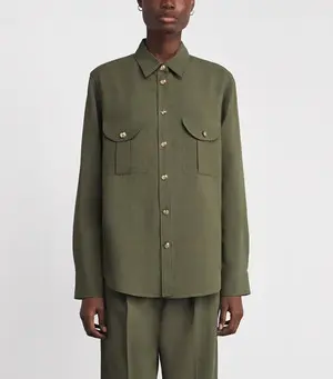 BLAZÉ MILANO Linen-blend Rox Star Berber Shirt