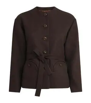 BLAZÉ MILANO Belted Dales Blazer - Brown