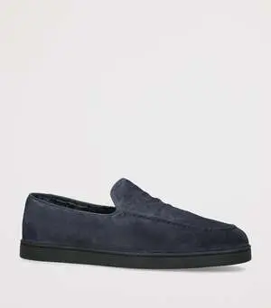 Church's Suede Shearling-lined Peebles Loafers