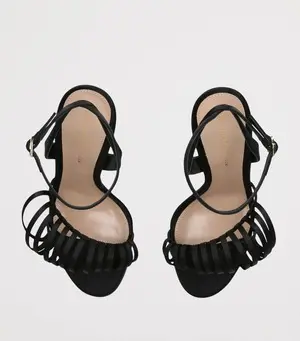 GIANVITO ROSSI Satin Loop Sandals 105
