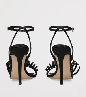 GIANVITO ROSSI Satin Loop Sandals 105