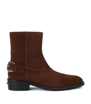 Kurt Geiger Suede Patterson Ankle Boots - Brown