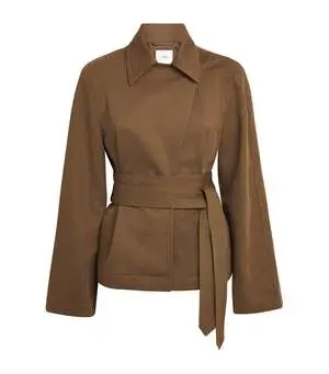 JOSEPH Cotton-linen Twill Leda Jacket - Brown