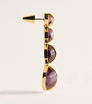 Eddie Borgo Gold-plated Inlaid Honeycomb Earrings