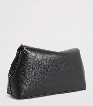 TOTEME Grained Leather T-lock Clutch Bag