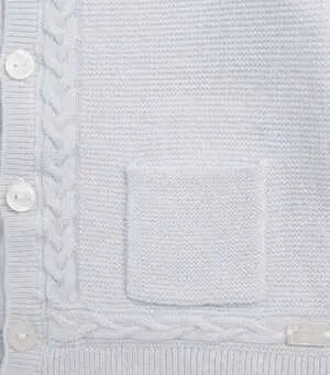 TARTINE ET CHOCOLAT Wool-cashmere Cable-placket Cardigan