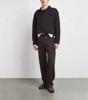 Séfr Wool Nasedo Barrel-leg Trousers
