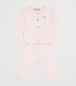 TARTINE ET CHOCOLAT Embellished Cardigan And Trousers Set