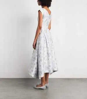Huishan Zhang Floral Jacquard Aimee Midi Dress