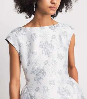 Huishan Zhang Floral Jacquard Aimee Midi Dress