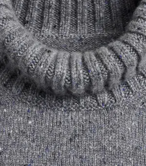 Johnstons Of Elgin Donegal Cashmere Mackintosh Rollneck Sweater