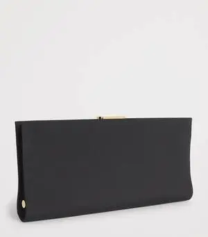 Carolina Herrera Silk Faille Pats Clutch Bag