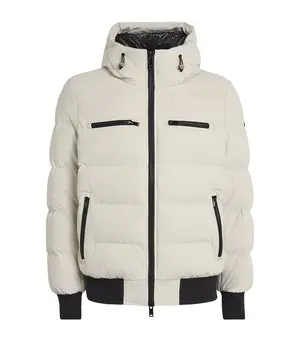 Moose Knuckles Down Soho Bomber Jacket - Beige