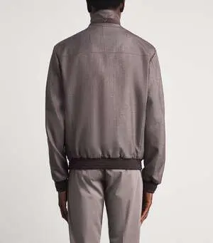 Paul & Shark Wool-silk-linen-blend Bomber Jacket