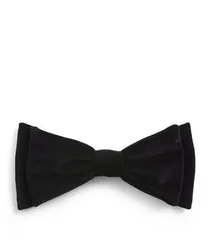 Khaite Velvet Enid Bow Brooch - Black