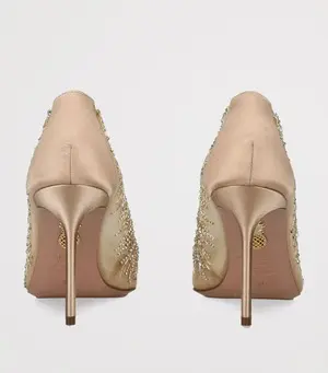 AQUAZZURA Embellished Soft Sky Pumps 85 - Beige