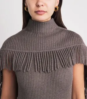 Simkhai Wool-cashmere Cape Jordan Midi Dress