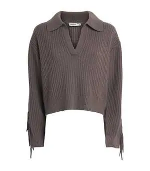 Simkhai Wool-cashmere Fringe Natalia Sweater - Brown