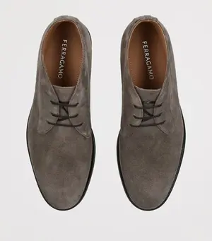FERRAGAMO Suede Settimo Ankle Boots