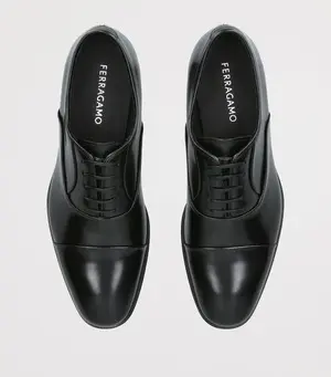 FERRAGAMO Leather Toronto Derby Shoes