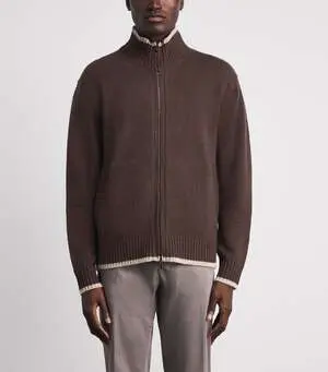 Paul & Shark Cashmere High-neck Cardigan