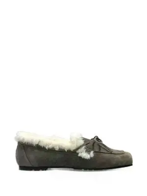 AeydĒ Jasper Shearling-trim Loafers - Grey