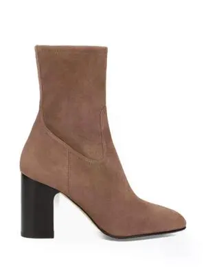 STUART WEITZMAN Mulberry Stretch Suede Boots - Brown