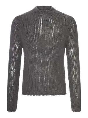 Our Legacy Open-knit Crew-neck Sweater - Gray
