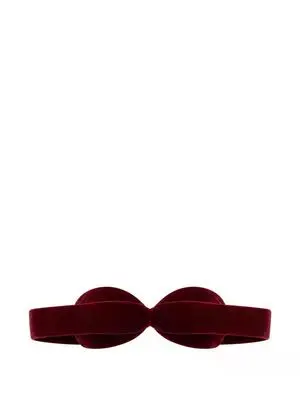 JEAN PAUL GAULTIER Velvet Strapless Bra - Red