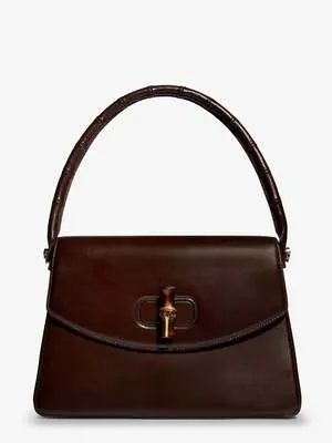 Gucci Bamboo Vendetta Leather Handbag - Black