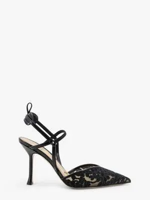 Fendi Very Colibrã¬ High-heel Pumps In Back Tulle - Multicolor
