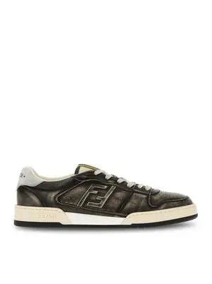 Fendi Black Leather Match Sneakers - Multicolor
